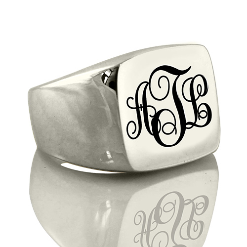 Your Best Place for your Customized Sterling Silver Monogram Signet Rings
