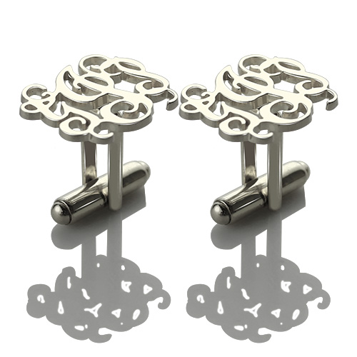 Top quality Customized Sterling Silver Cufflinks with Monogram