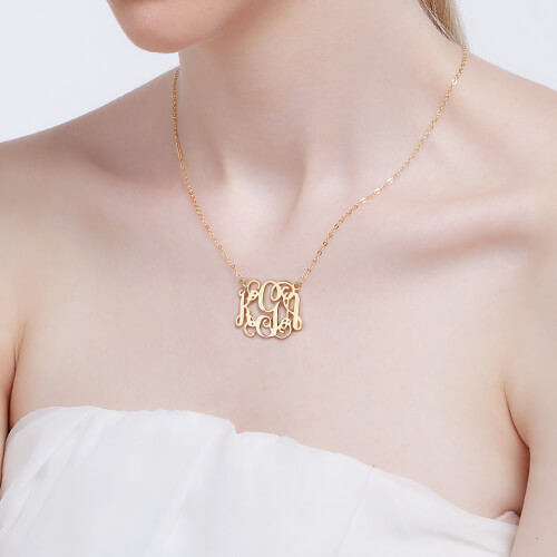 Cut Out Taylor Swift Monogram Necklace 18K Gold Plated